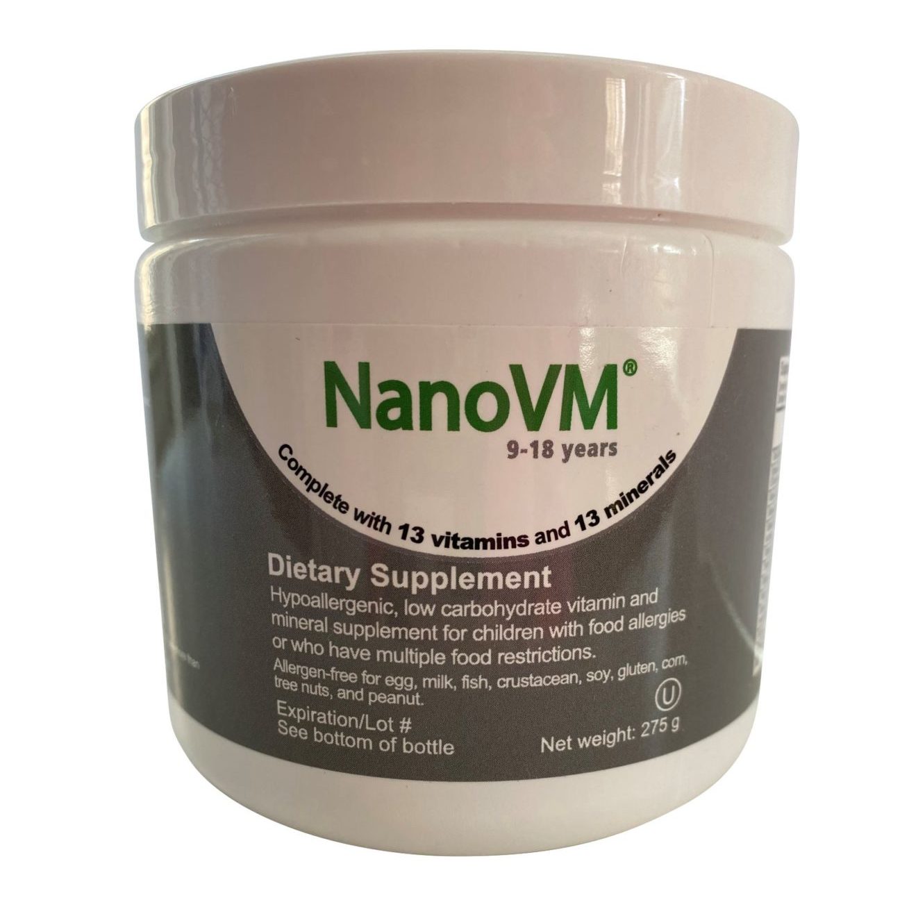 NanoVM 9-18, Food Allergy Supplement - Solace Nutrition