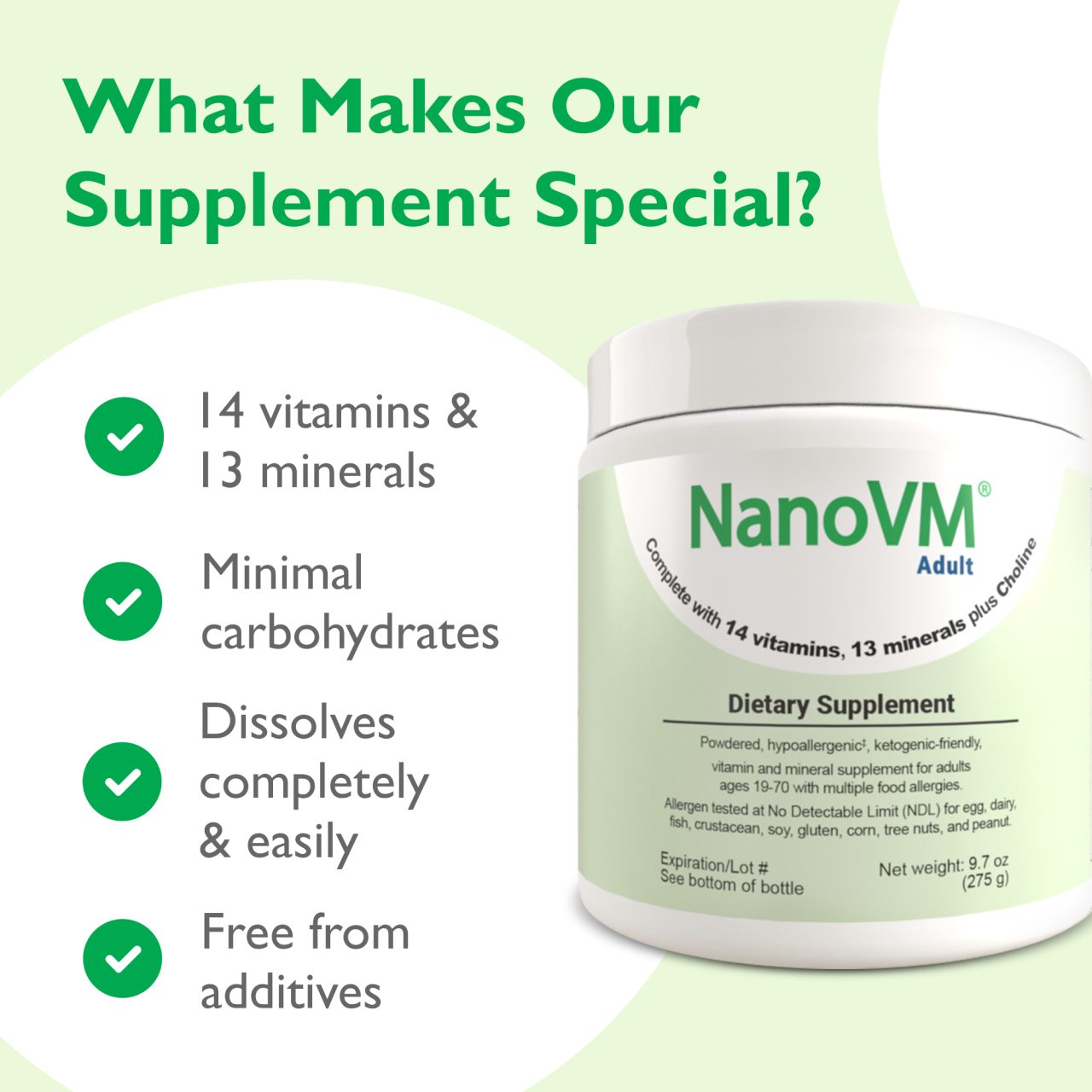 NanoVM Adult - Vitamin Supplement - Solace Nutrition